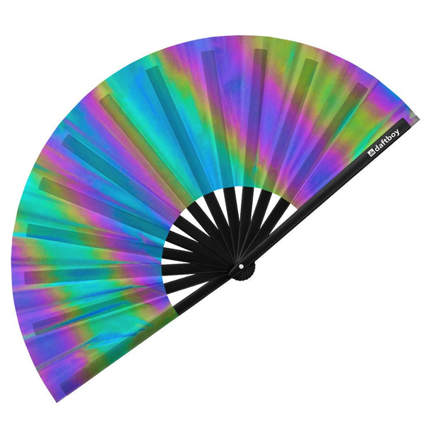 The Original Flash Rainbow Reflective Folding Hand Fan! – Daftboy